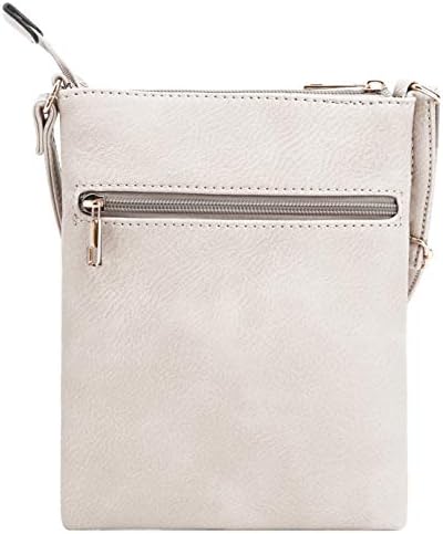 DELUXITY | Crossbody Purse Bag | Functional Multi Pocket Double Zipper ...