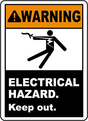 Warning. Electrical Hazard. Keep Out. Sign Board, Water Proof Signature ...