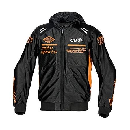Amazon | [エルフ] バイク用ジャケット ソリトメッシュパーカー オレンジ M EJ-S104 | 車＆バイク | 車＆バイク