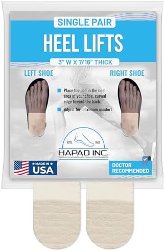Amazon.com: HAPAD Heel Lifts for Women & Men, 7/16" Height, 3" Width ...
