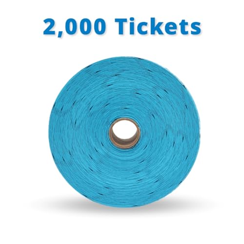 Snapklik.com : INDIANA TICKET CO 2,000 Blue Raffle Tickets Double Roll ...