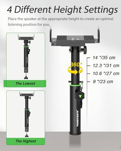 Snapklik.com : Set Of 2 Dual Side Clamping Studio Monitor Stands Desk ...
