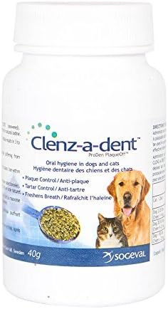 Amazon.com : Sogeval CLE06800 Clenz-A-Dent Plaque Off Food Additive, 40 ...