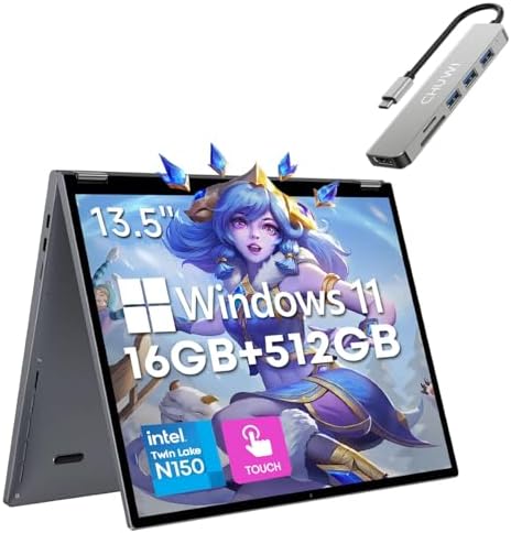 Amazon.com: CHUWI FreeBook Windows 11 Touchscreen Laptops with USB C Hub, 16GB LPDDR5 RAM 512GB ...