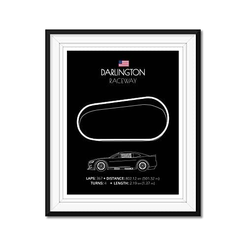 Amazon.com: NASCAR Darlington Raceway Inspired Race Track Poster Print ...