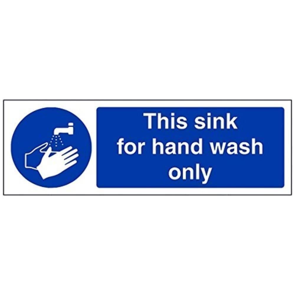 V Safety 44055AX-R This Sink For Hand Wash Only Sign – Landscape ...