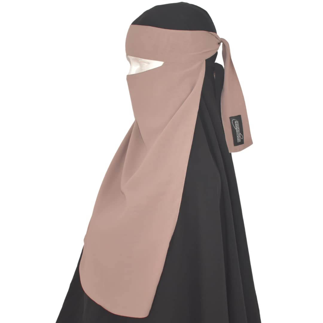 Buy Assabiroun Single Layer Niqab Face Veil for Muslim Women Prayer ...