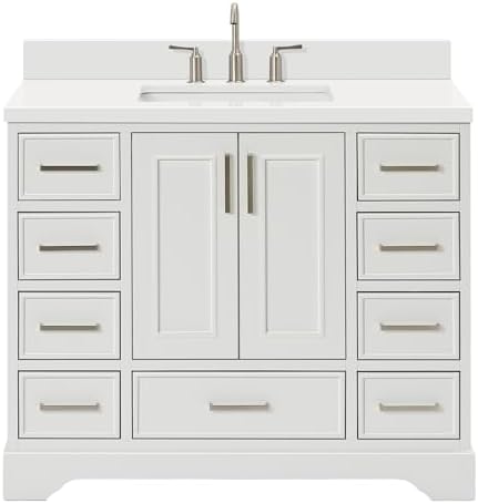 Amazon.com: ARIEL Stafford 43 Inch Bathroom Vanity with Single Sink ...