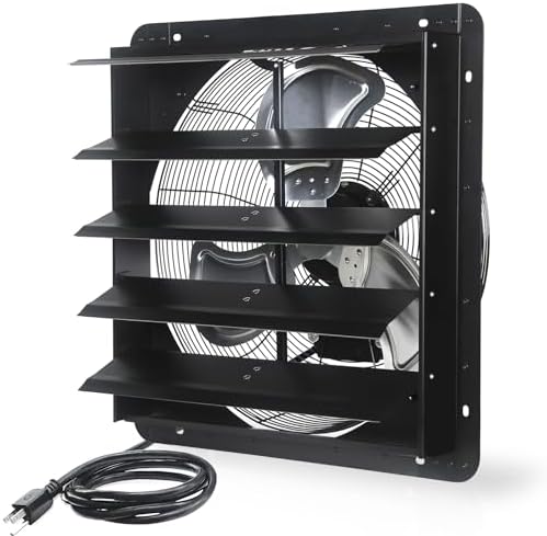 Amazon.com: VES Exhaust Fan, 3 Speed Shutter Fan with 9 Foot Cord for ...