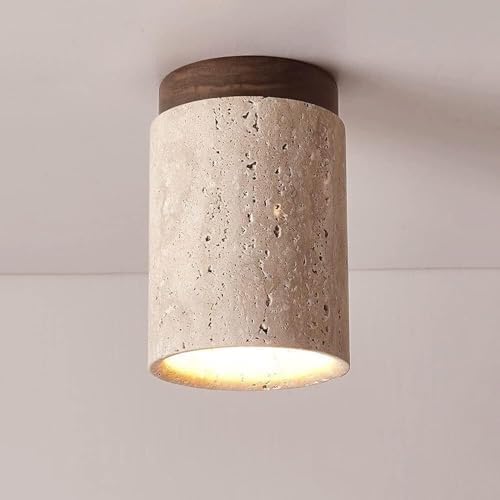 VUCICA Cement Concrete Ceiling Lamp Industrial Ceiling Light Fixture ...