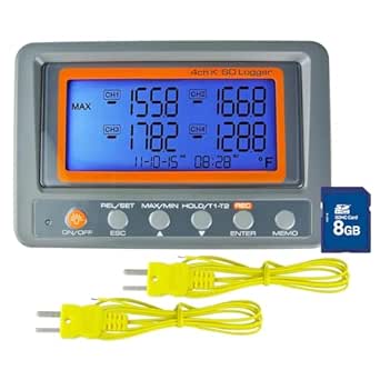 K Type Thermometer Data Logger 4 Channels Thermocouple Thermometer ...