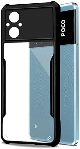 Fashionury TPU+Plastic Shockproof Crystal Clear Poco M4 5G Back Cover ...