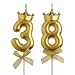Amazon.com: AOOLADA 38th 83rd Birthday Candles, Gold 83 38 Year Old ...
