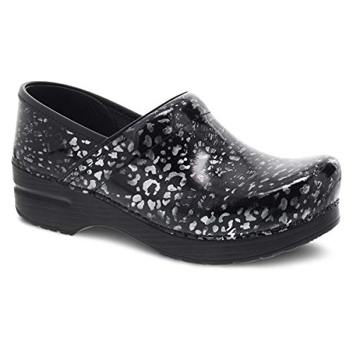 Dansko Women's Professional Pewter Leopard Clog 6.5-7 M US | Amazon ...