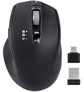 Amazon.com: CHHI Wireless Mouse with Bluetooth, USB A, USB C Receiver ...