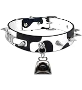 Amazon.com: EverGlimp Classic Cow Print Bell Choker Collar Necklace for ...