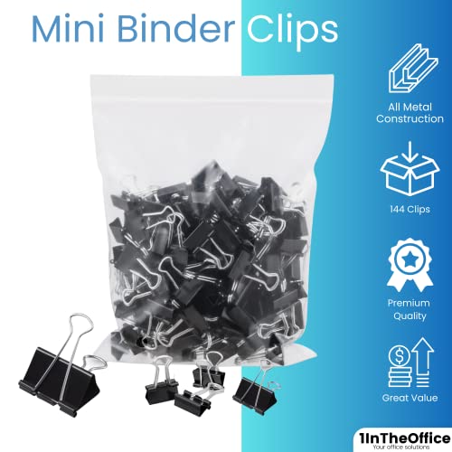Snapklik.com : 1InTheOffice Mini Binder Clips, Paper Clamp, Metal ...