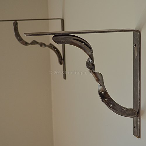 Amazon.com: Handmade Twisted Curve Horseshoe Shelf Bracket Set : Home ...