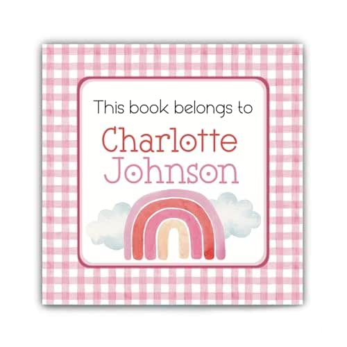 Amazon.com: Personalized This Book Belongs To Stickers Labels, Kids ...