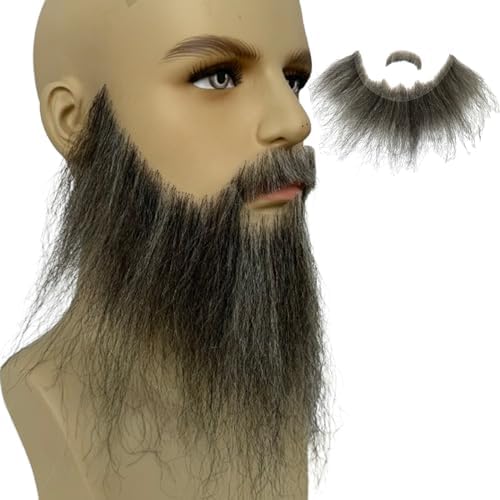 Amazon.com: Voloria Fake Beard Human Hair Full Hand Tied Facial Hair ...