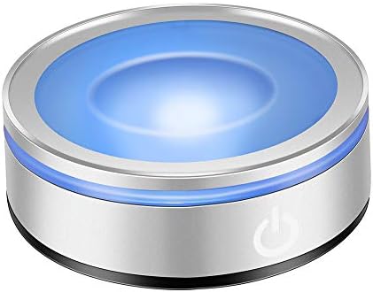 Amazon.com: COQIRAUSEN Wood Round Base Lighted Display Stand for ...