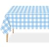 Amazon.com: QIKSION Light Blue Gingham Tablecloth Disposable 3 Pack, 54 ...