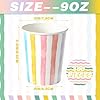 Amazon.com: Funtery 100 Pcs 9 oz Paper Cups Multicolor Disposable Paper ...