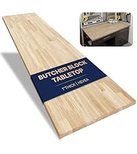 Amazon.com - Howizz 60 x 25 Inch Solid Hevea Wood Table Top – 1 Inch ...