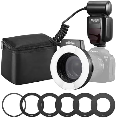Camera Flash Light, K&F Concept Macro Flash Speedlite Ring KF-150C E ...