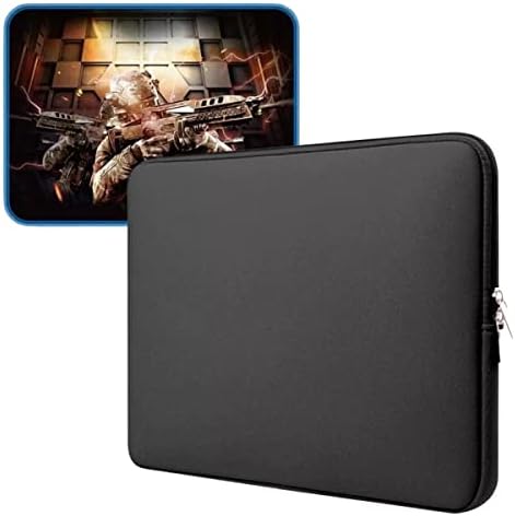 Capa para notebook luva case 14" polegadas preta e Mouse Pad base antiderrapante com bordas ...