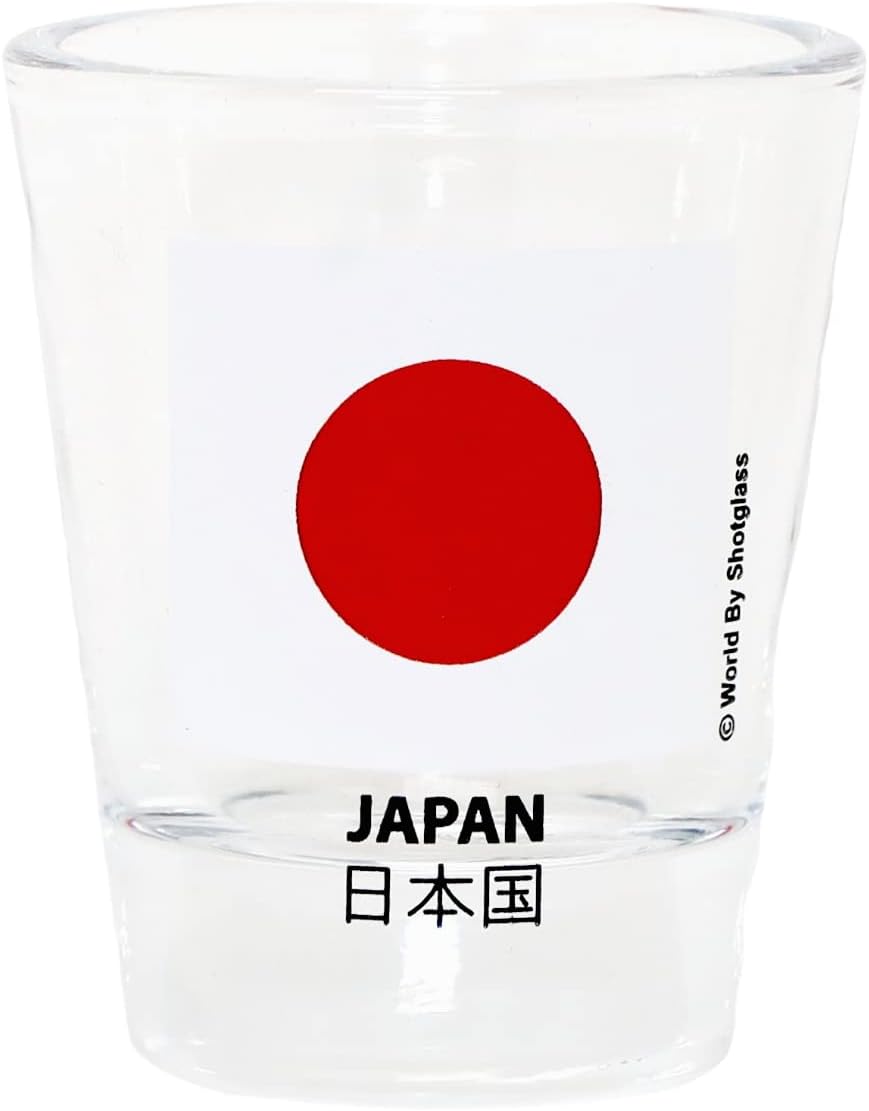 Amazon.com | Japan Flag Shot Glass: Shot Glasses