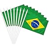 Amazon.com: 25 Pack Brazil Mini Flags, Brazilian Small Miniature Hand ...