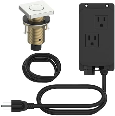 KANARY Square Garbage Disposal Air Switch Kit, Sink Top Air Push Brass ...
