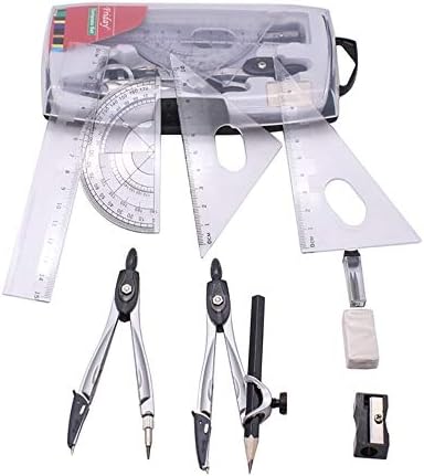 Geometry Set,Matematica Set Compasso di Disegno Set da 10 Pezzi con ...