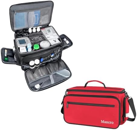 Amazon.com: Mancro Medical Bag, First Aid Kit Empty, Nonslip Bottom ...
