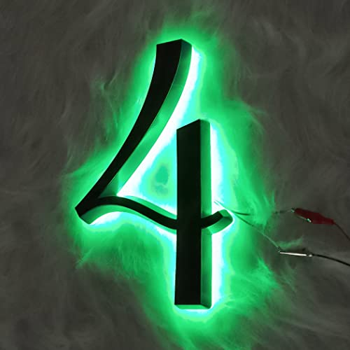 Amazon.com: LED House Numbers Signs Custom Vertical/Horizontal Lighted ...