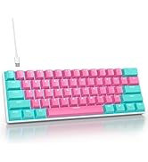 Amazon.com: surmen Wireless Keyboard 60% Gaming Keyboard 60 Percent ...