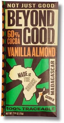 Amazon.com : Beyond Good Chocolate Bars | Vanilla Almond Dark Chocolate ...