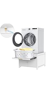 Amazon.com: GDLF Laundry Pedestal Heavy Duty Metal Washer and Dryer ...