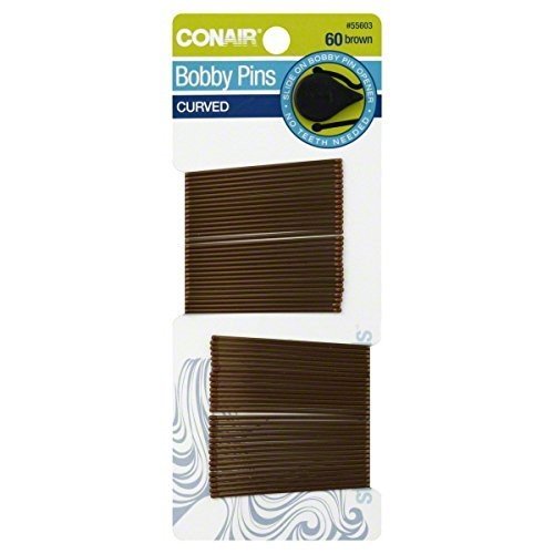 Amazon.com : Conair Curve Bobby Pins, Brown : Beauty & Personal Care