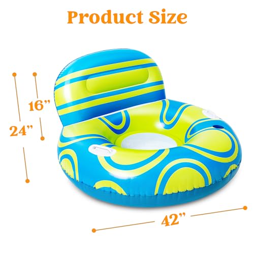 Sloosh Inflatable Pool Float Lounger - River Tube Floating Chair Sofa ...