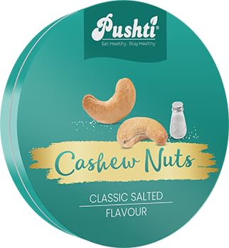 Pushti Salted Cashew Nuts Tin 50 Grams : Amazon.in: Grocery & Gourmet Foods