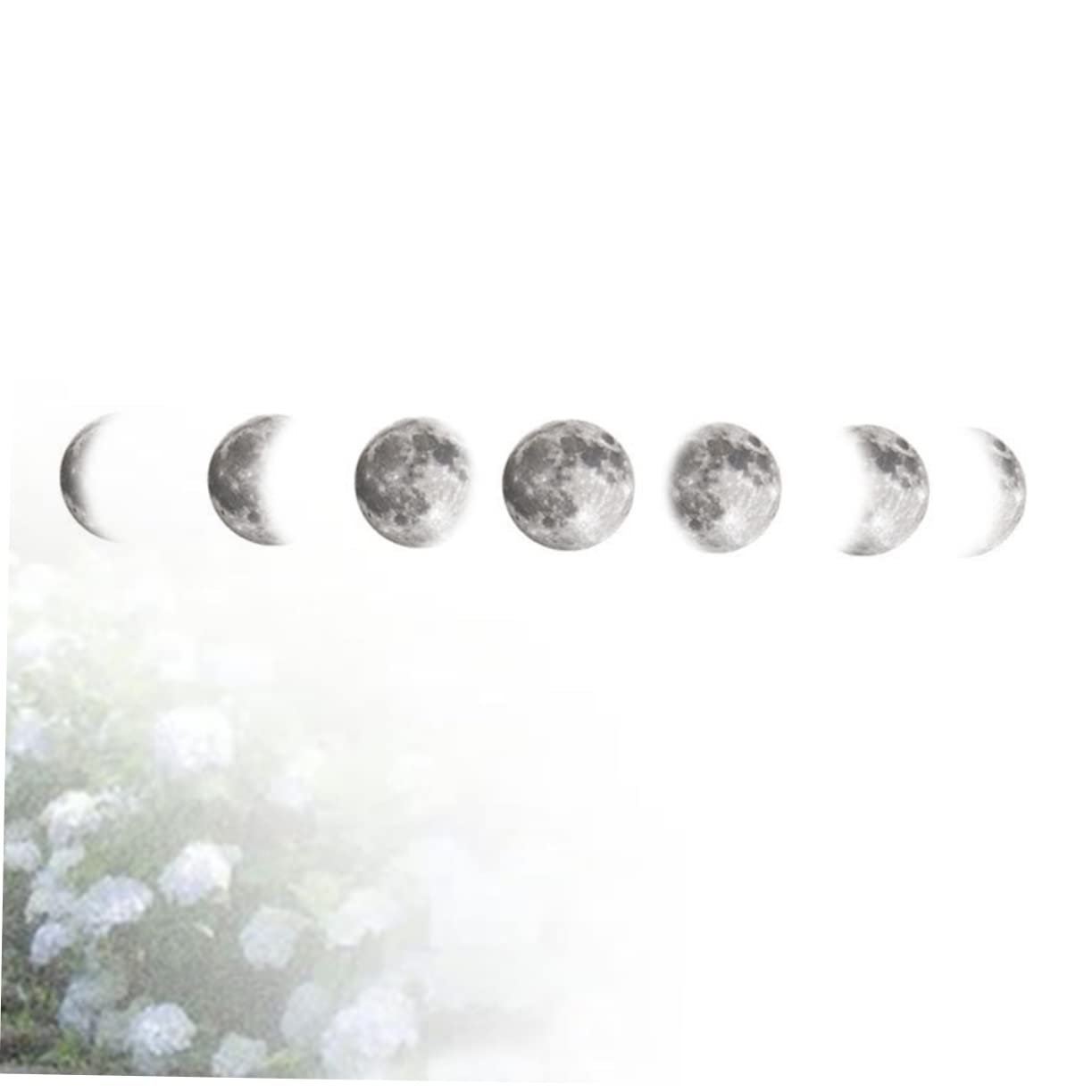 Snapklik.com : Moon Phase Wall Decals Removable Moon Decals Sunflower ...