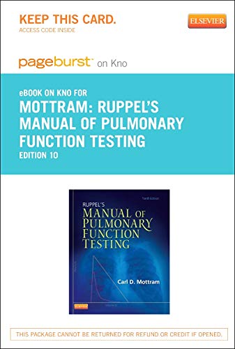 Buy Ruppel's Manual of Pulmonary Function Testing - Pageburst E-book on ...