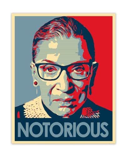 Amazon.com: Inspirational Ruth Bader Ginsburg Wall Art: Notorious 8x10 ...