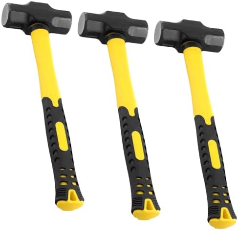 MAHIONG 3 PCS 2lbs Sledge Hammers with Shock Absorption Handles, Solid ...
