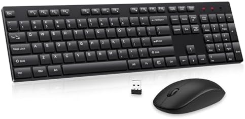 Amazon.com: Wireless Keyboard and Mouse, WisFox USB Computer Keyboard ...