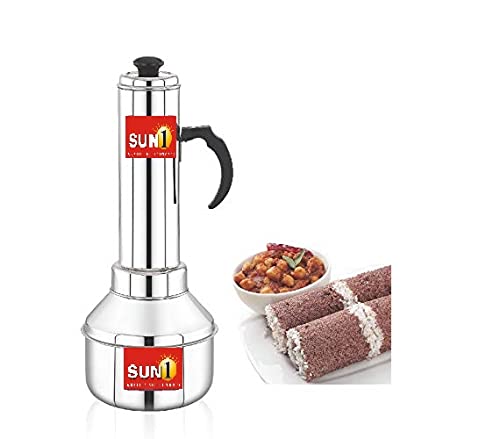 SUN1-Stainless Steel Premium Puttu Kodam Puttu Maker with Steamer Plate ...
