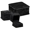 Amazon.com: Allure - Rich Suede Black Luxury Ring Box With Double Ring ...