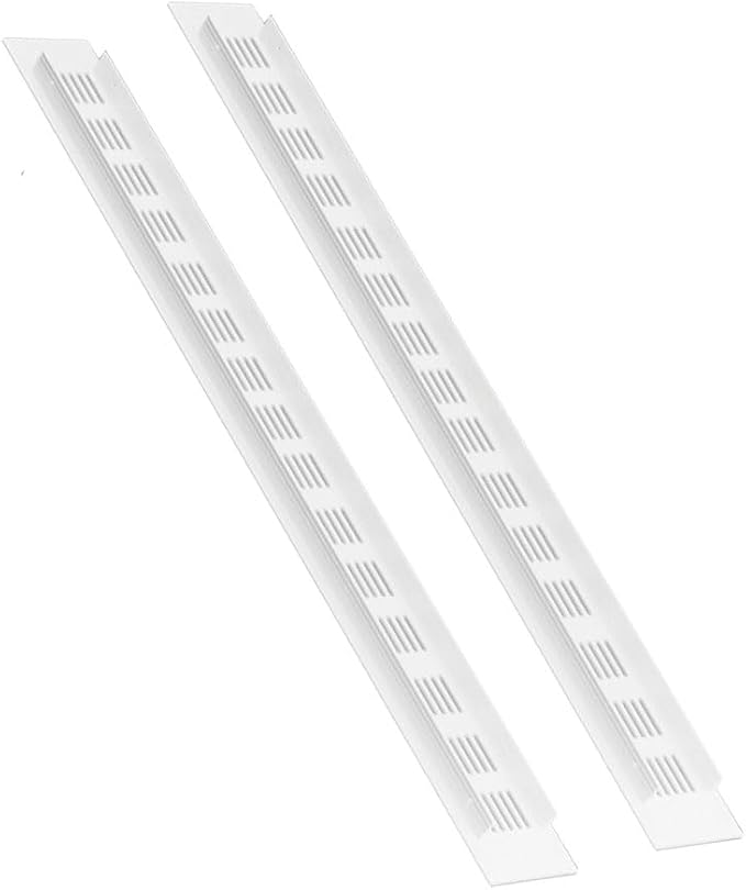 2 Pcs White Air Vent Grille Cover 600mm x 50mm Aluminum Alloy Kitchen ...